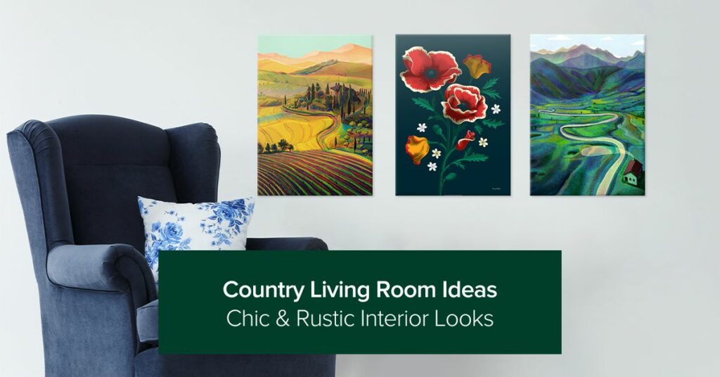 Country Living Room Ideas: 40 Chic & Rustic Interior Looks | Displate Blog