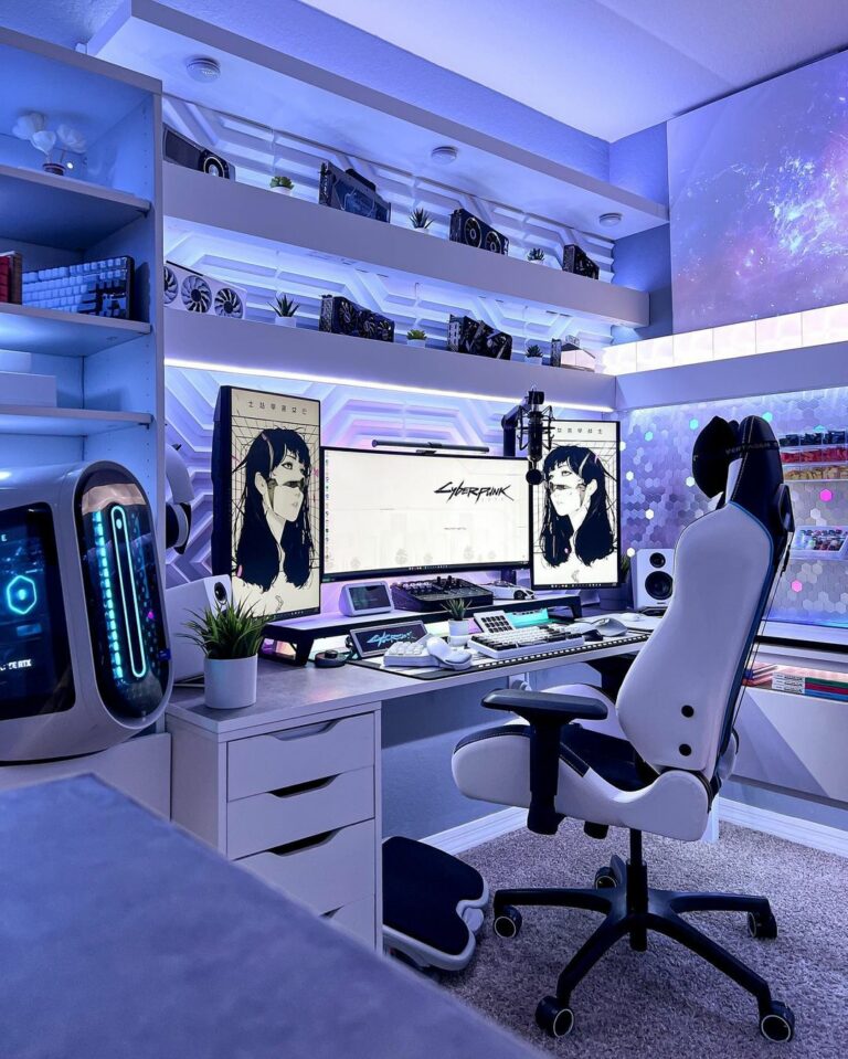 15 All-White Gaming Setup Ideas to Inspire Your Next Build | Displate Blog