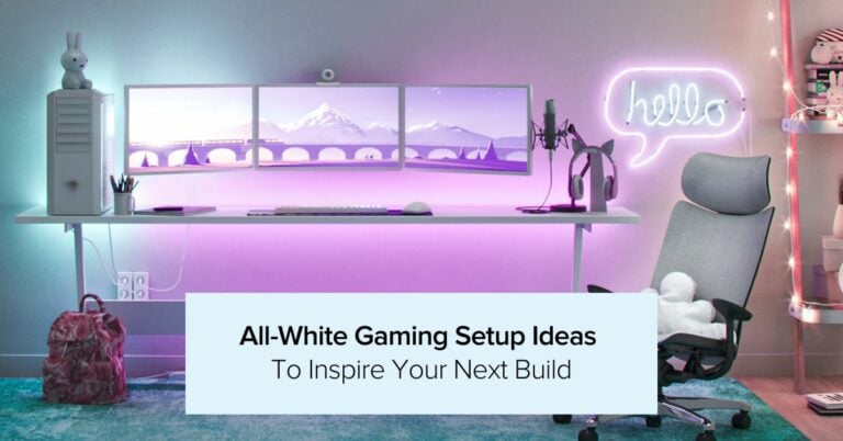 15 All-White Gaming Setup Ideas to Inspire Your Next Build | Displate Blog